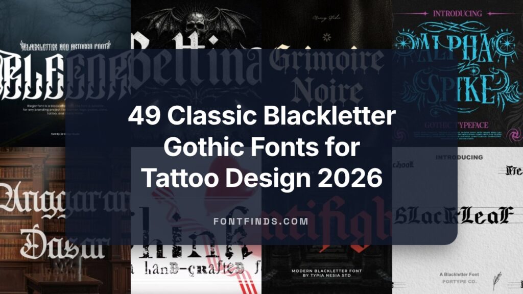 49 Classic Blackletter Gothic Fonts for Tattoo Design 2026 - FontFinds